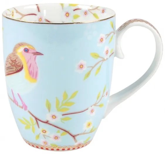 Pip Studio Early Bird hrnek 350ml,  modrý (porcelánových hrnek)