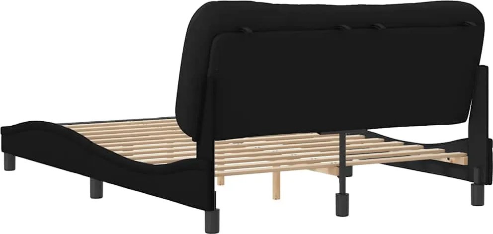 Rám postele bez matrace Hvar černý 120 x 200 cm textil 3207760