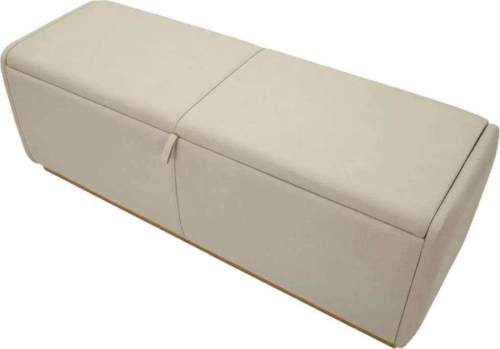 Designová lavice Mahalah 130 cm krémová