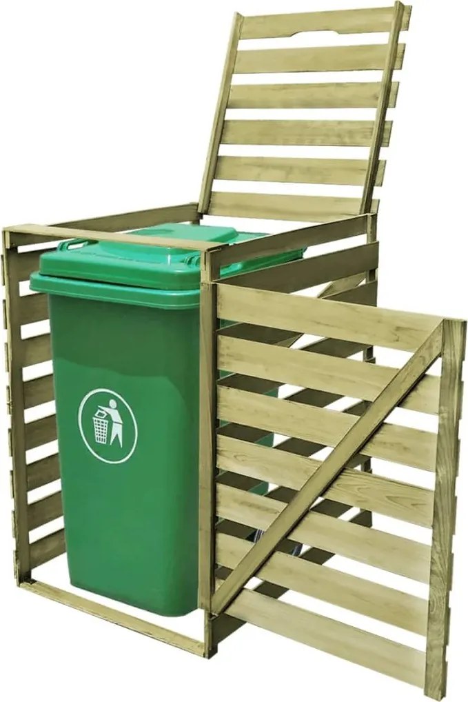 vidaXL Přístřešek na jednu popelnici 240 l impregnované dřevo [42269]