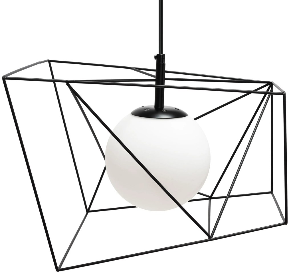 Toolight, závěsná stropní lampa 1xE27 APP1022-1CP, černá-bílá, OSW-06112