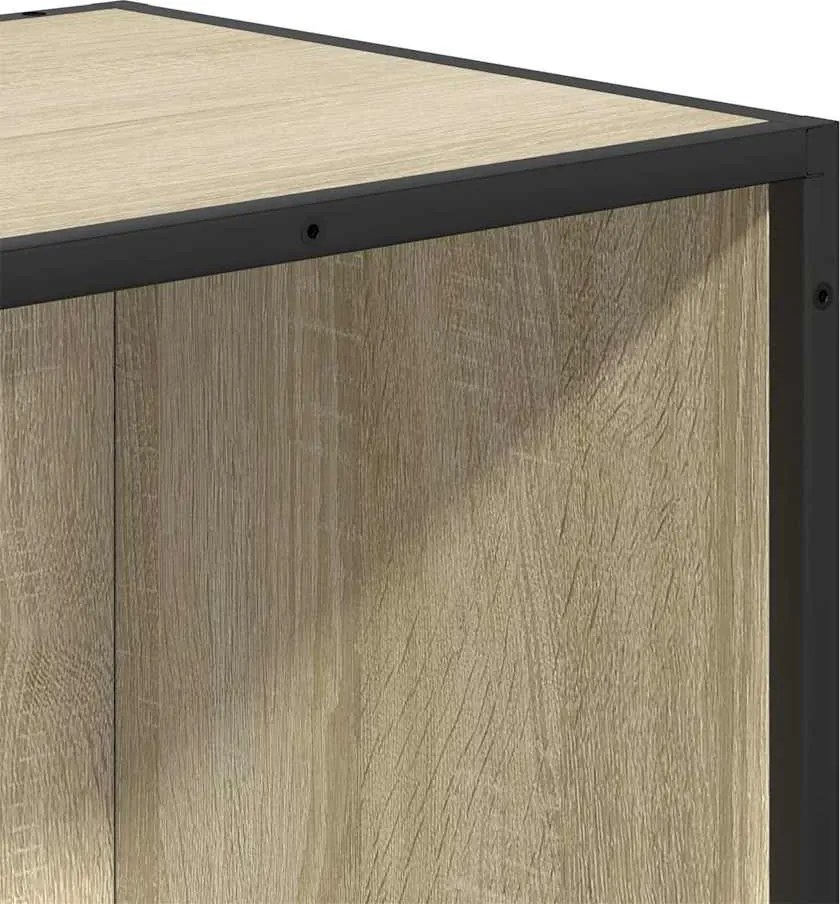 Knihovna dub sonoma 97,5 x 33 x 107,5 cm kompozitní dřevo a kov 3300861