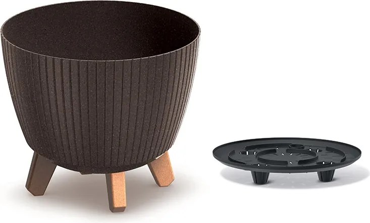 Květináč LAMIAL ECO WOOD kávový