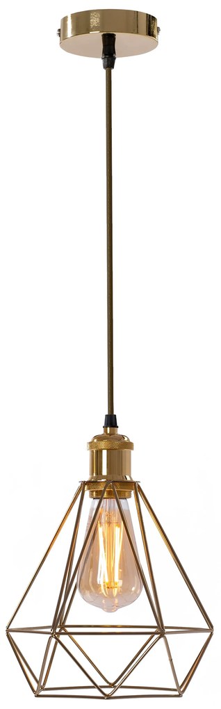 Toolight Závěsná lampa DIAMOND Light Gold 392197