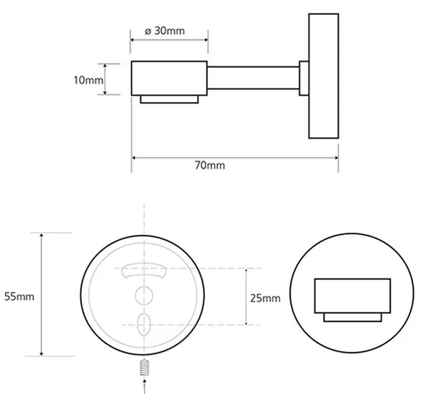 SAPHO XR802 X-round mýdlenka magnetická, chrom