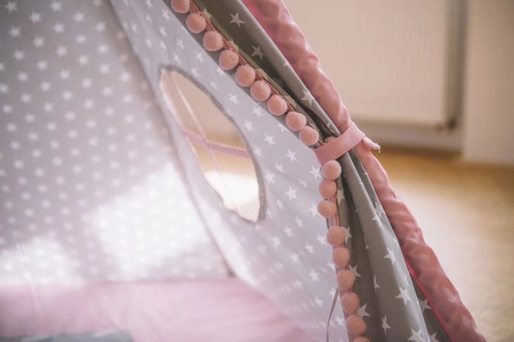 Vigvam design Teepee Stars Pink - mini bez doplňků