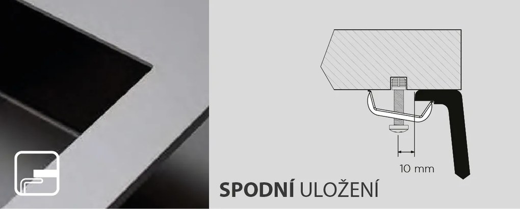 Schock Dřez MONO R-100 Stone spodní uložení