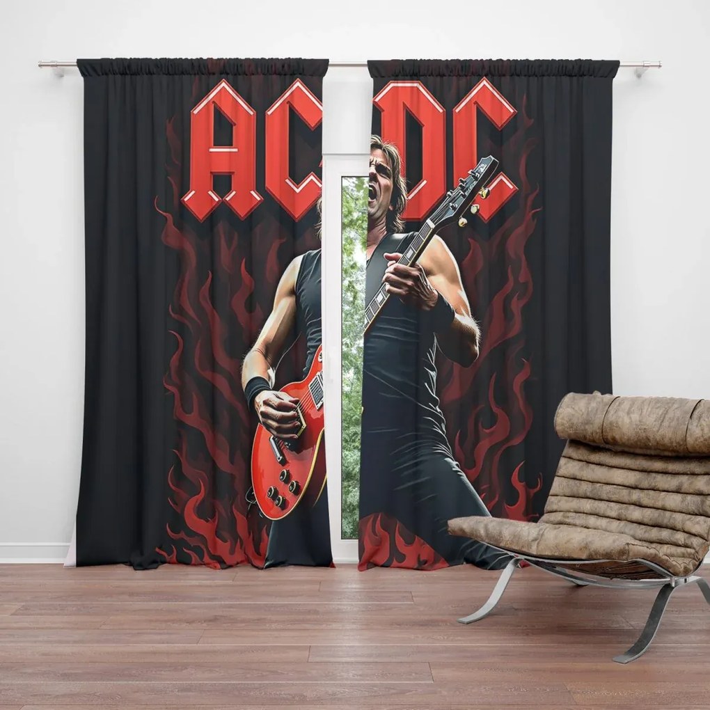 Sablio Závěs ACDC Kytarista: 2ks 140x250cm