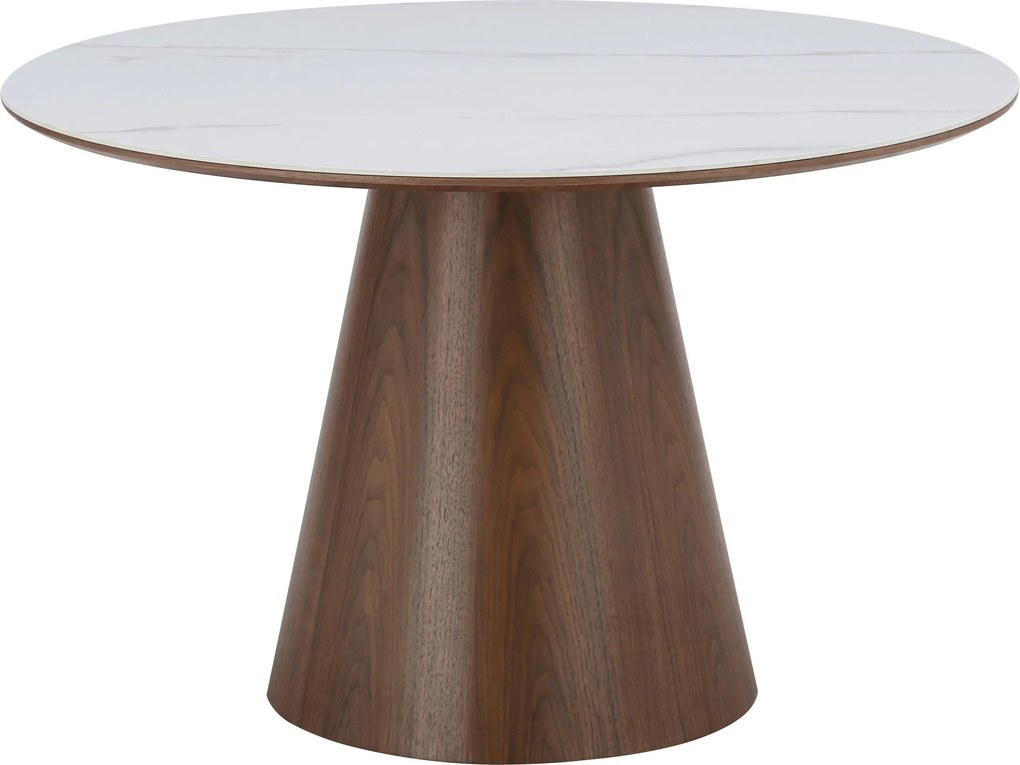 XXXLutz JÍDELNÍ STŮL, bílá, barvy vlašských ořechů, 120/120/75 cm Livetastic - Jídelní stoly - 001125032802