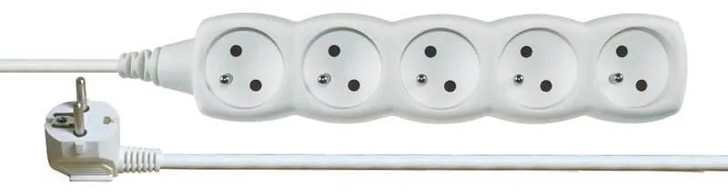 Prodlužovací kabel, 5 zásuvek, 2m, bílý Emos P0512