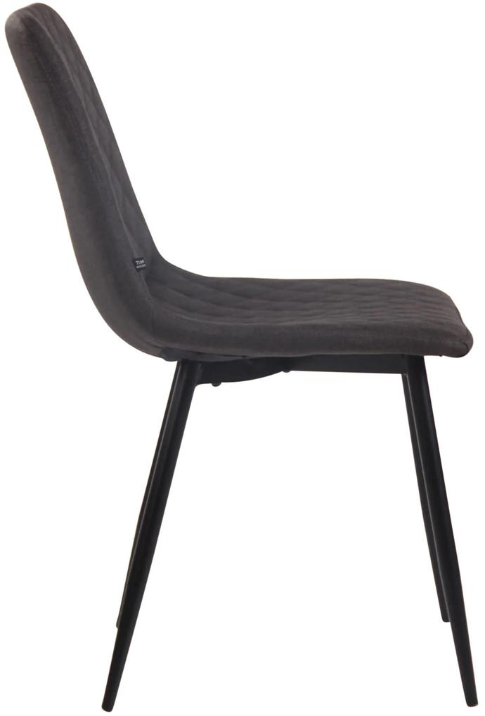 Jídelní židle Hewton - látkové čalounění | tmavě šedá