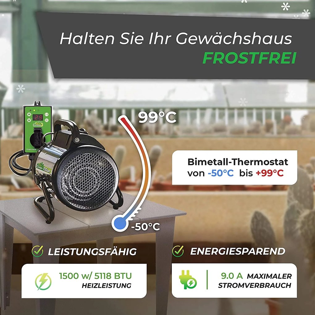 BioGreen elektrické vytápění Palma 2.0 s přídavným digi termostatem - IPX4