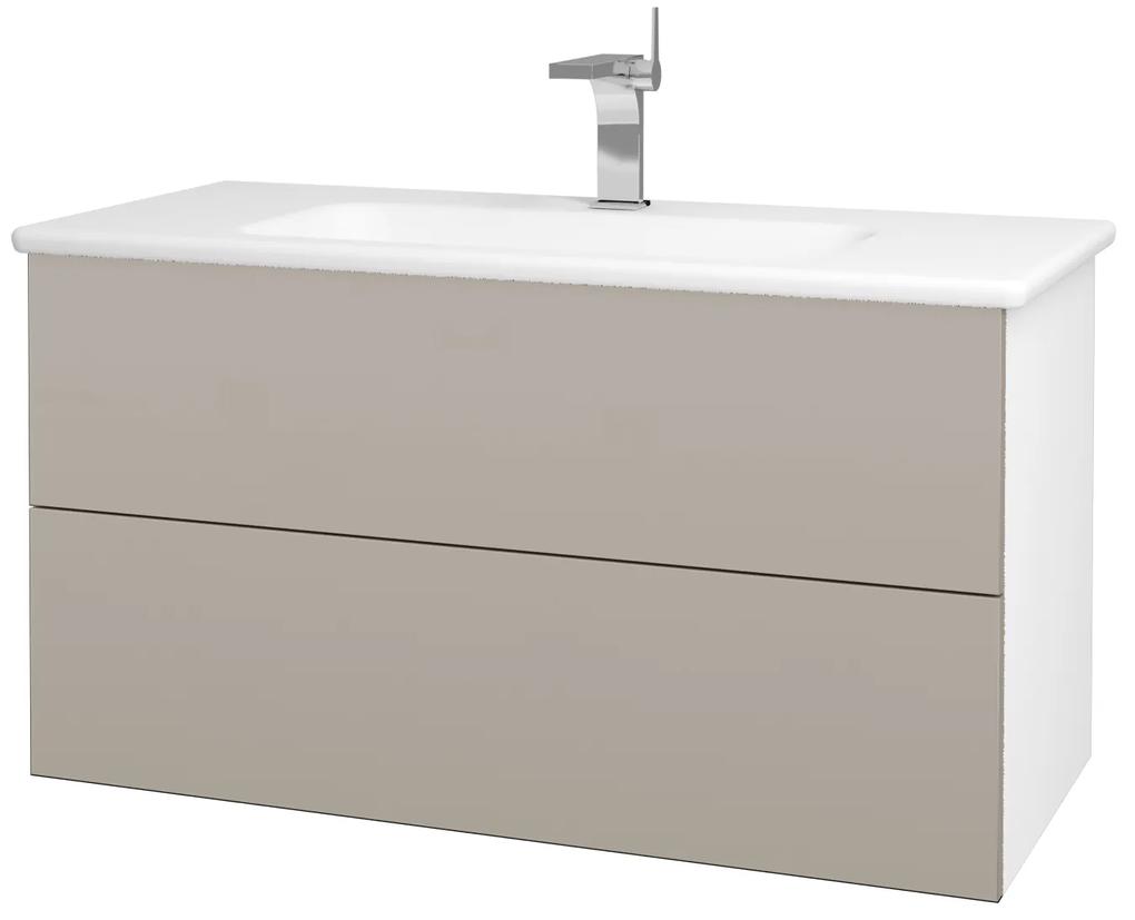 Dřevojas Koupelnová skříň VARIANTE SZZ2 100 (umyvadlo Euphoria) Varianta: N01 Bílá lesk / N06 Lava