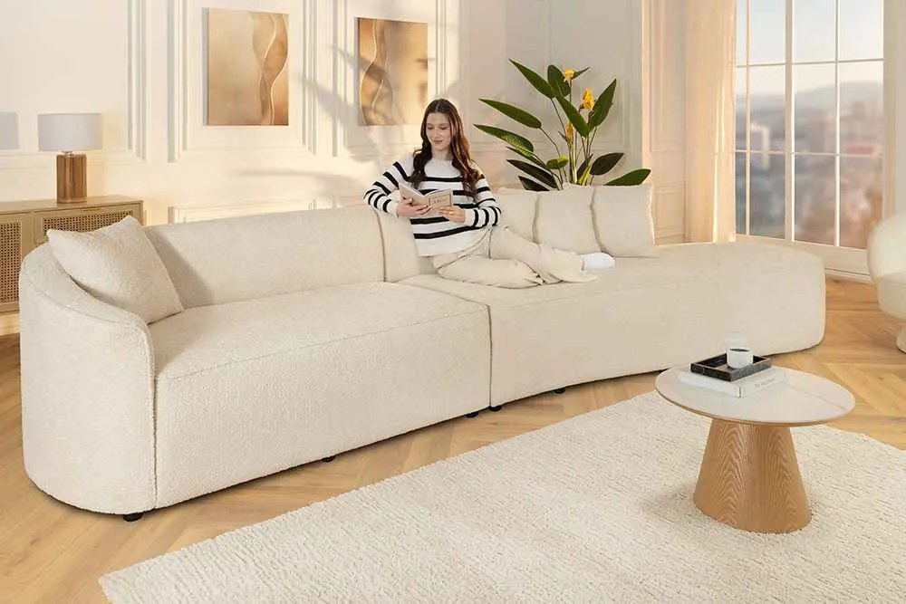 Designová sedačka Pasquale 330 cm béžová