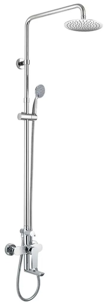 Mereo Dita - Sprchový set s vanovou baterií, průměr 20 cm, 3 proudy, chrom CBE60101SCD