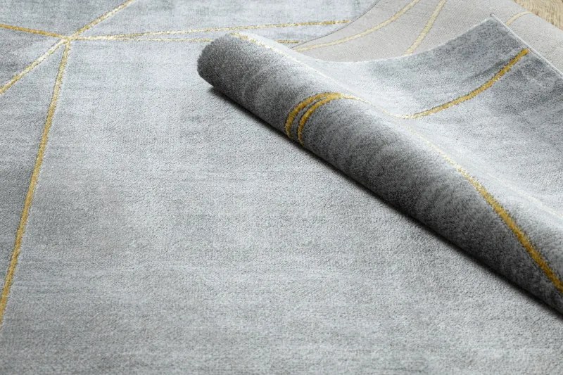 Dywany Łuszczów, Kusový koberec Emerald 1022 grey and gold, 240x330, šedá, chodba / předsíň