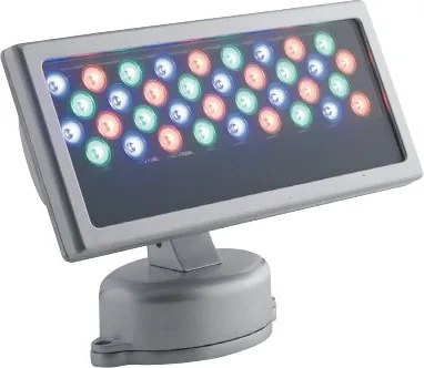 FAN LED-RAYS-36P Venkovní reflektor LED RAYS stříbrná hliník 36x1 W RGB stmívatelné IP65 21x33x15 cm - FANEUROPE