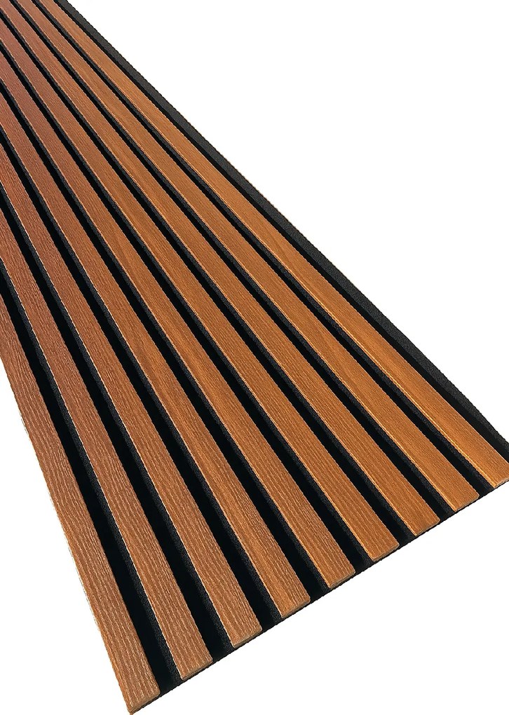 3D Dřevěné lamely na zeď na filci 275x46cm - Ořech TOSKÁNSKÝ