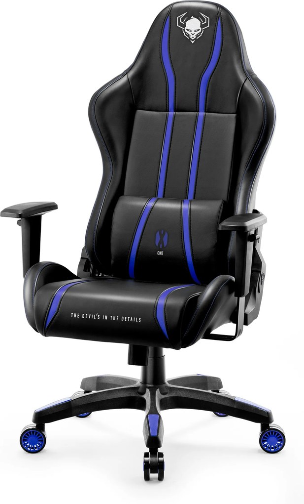 Herní křeslo z eko kůže Normal Size, černý-modrý: Diablo X-One 2.0