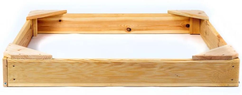 Marimex Dřevěné pískoviště čtyřhranné, 100 x 100 x 14 cm