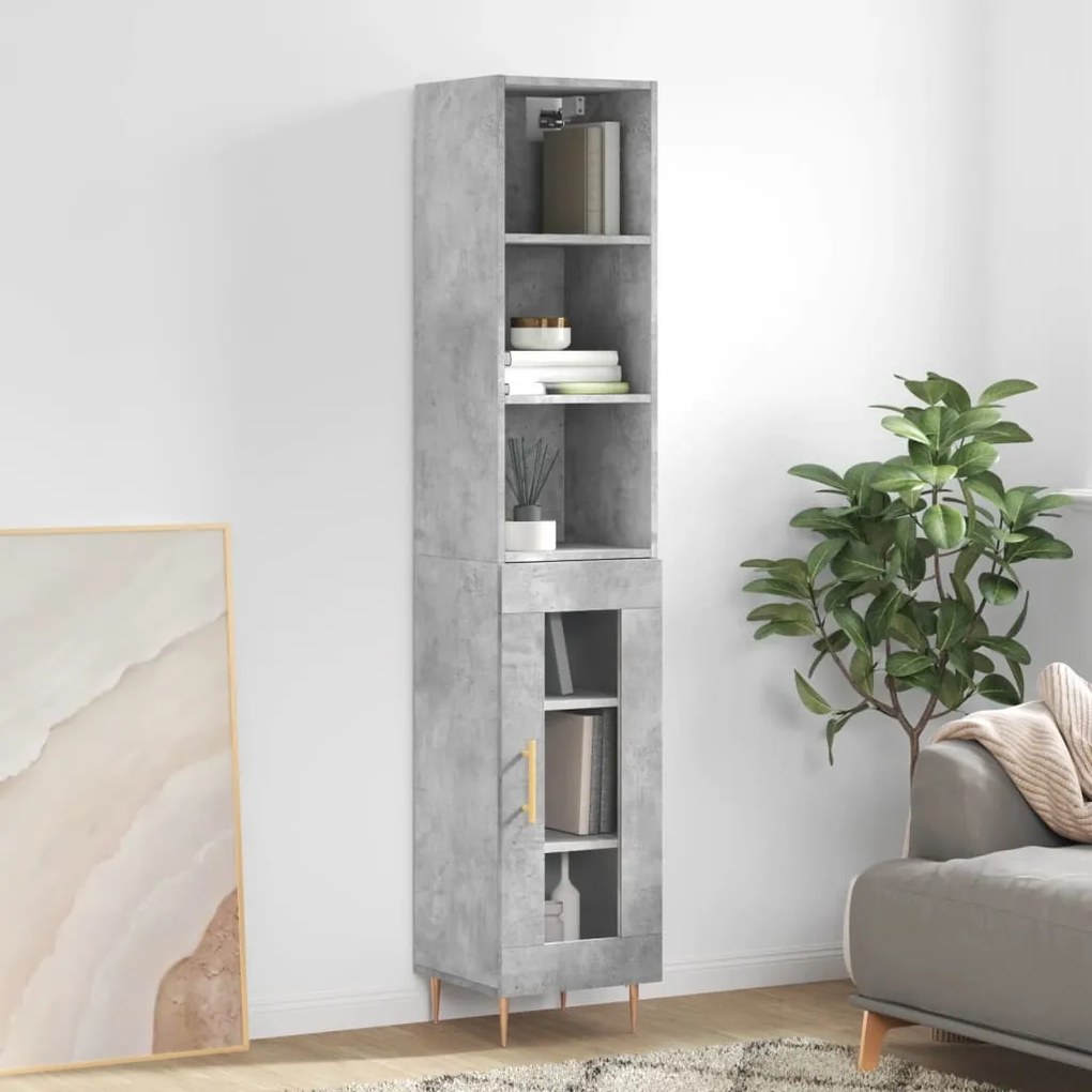 vidaXL Skříň highboard 34,5x34x180 cm kompozit [3189884] Barva: hnědý dub