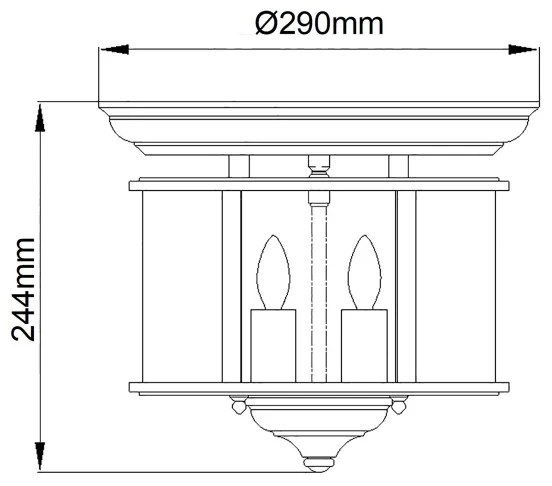 Elstead HK-GENTRY-F-PB - Stropní svítidlo GENTRY 3xE14/40W/230V zlatá