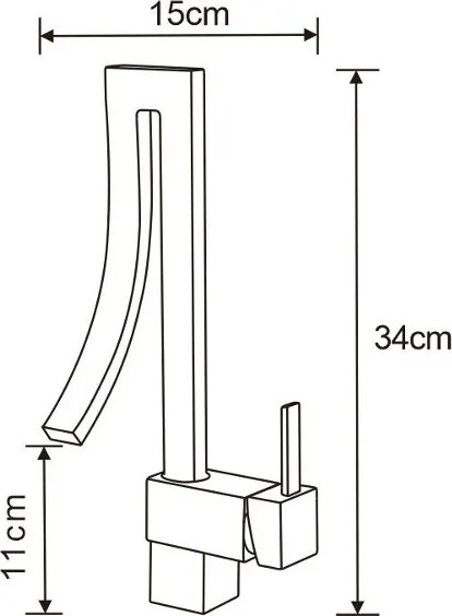 Mexen Elbrus - Vysoká umyvadlová baterie, Chromová, 747100-00