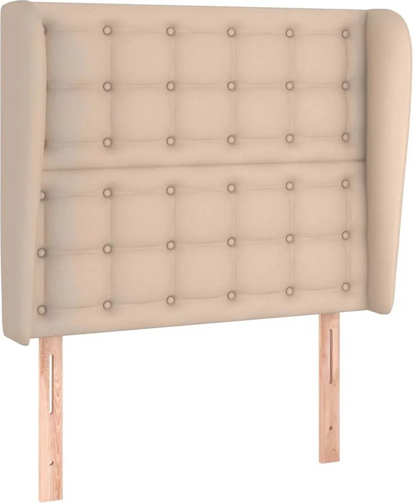 Čelo postele typu ušák cappuccino 83x23x118/128 cm umělá kůže 3118033
