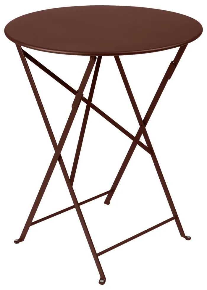 Fermob Skládací stolek BISTRO P.60 cm - Russet (červenohnědá/povrch struktura)
