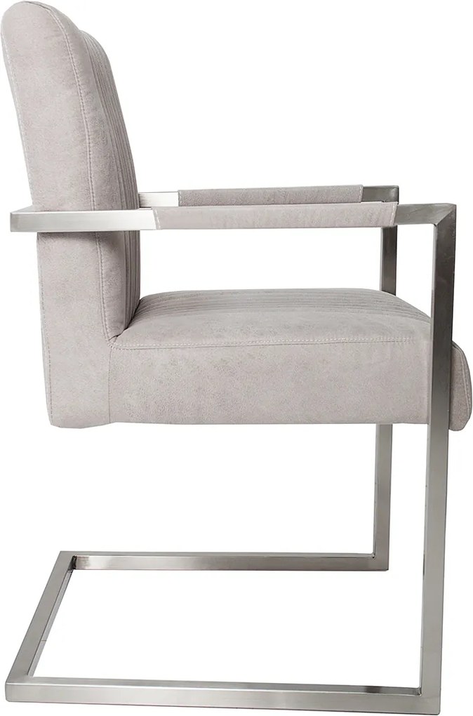 Konferenční židle Asteg, nerez, kamenná šedá
