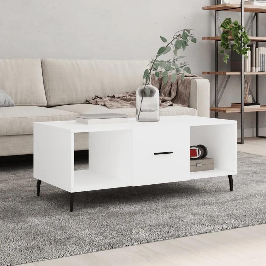 vidaXL Konferenční stolek 102 x 50 x 40 cm kompozitní dřevo [829318] Barva: Bílá