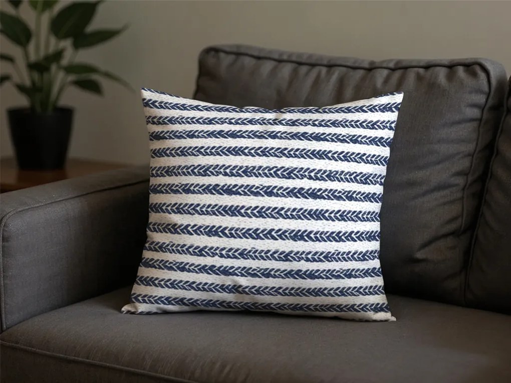 Polybavlněný povlak na polštář NAVYSTA POLY 45x45 cm, modro-bílý