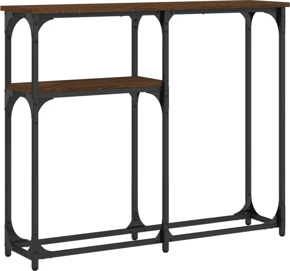 vidaXL Konzolový stolek 90 x 22,5 x 75 cm kompozitní dřevo [834094] Barva: Černá