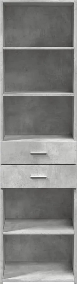 Skříň highboard betonově šedá 50x42,5x185 cm kompozitní dřevo 3281458