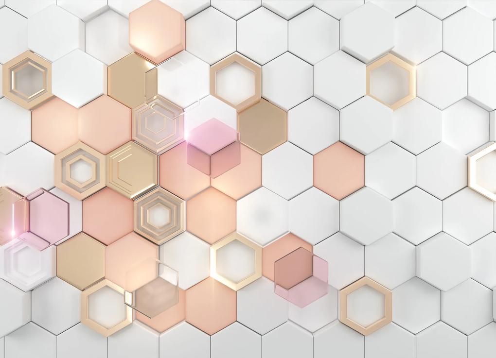Malvis ® Tapeta Hexagony Vel. (šířka x výška): 216 x 140 cm
