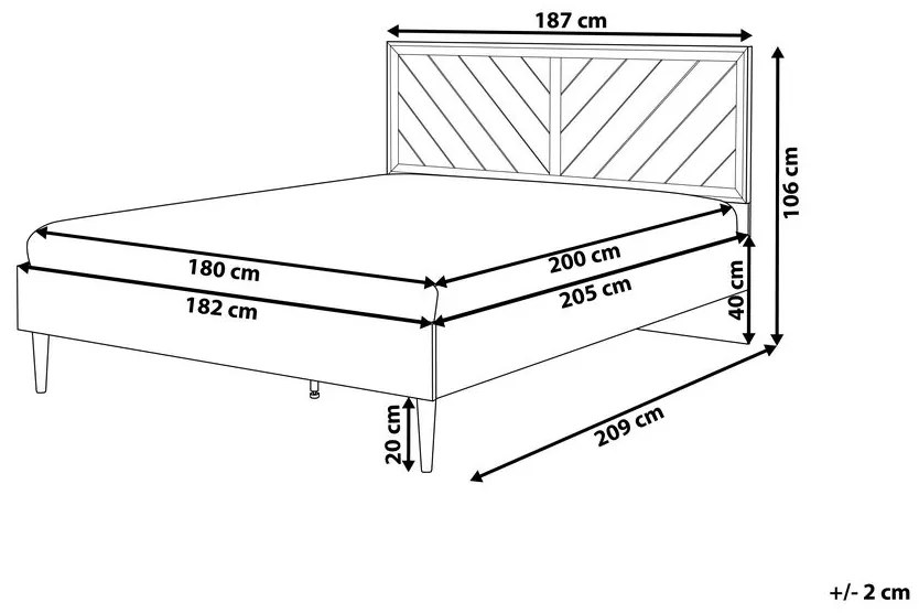 Postel 180 x 200 cm tmavé dřevo MIALET Beliani