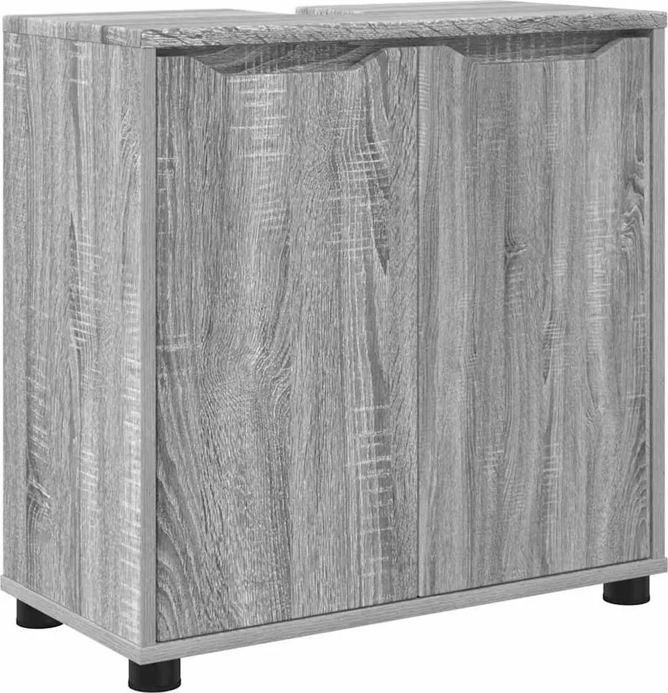 Sada koupelnového nábytku 4 ks Šedá Sonoma 30,5 x 30 x 195 cm 3403846