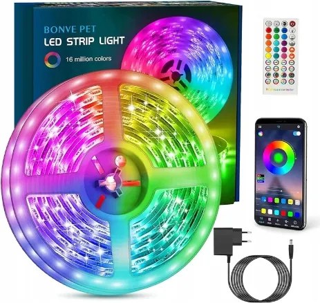 Bonve Pet Led pásek Rgb Bluetooth aplikace dálkový ovladač 6 m