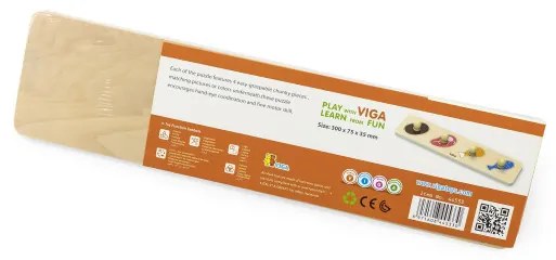 Dřevěná vkládačka s úchyty Viga 44533 jídlo