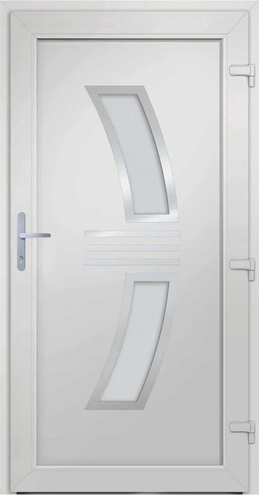 vidaXL Vchodové dveře 108 x 208 cm PVC [3187940] Barva: Bílá