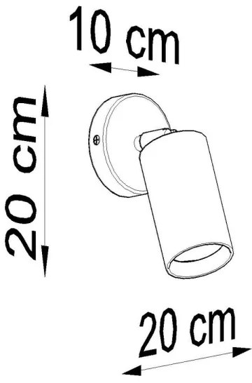 Sollux SL.0701 - Nástěnné svítidlo BERGE 1xGU10/40W/230V