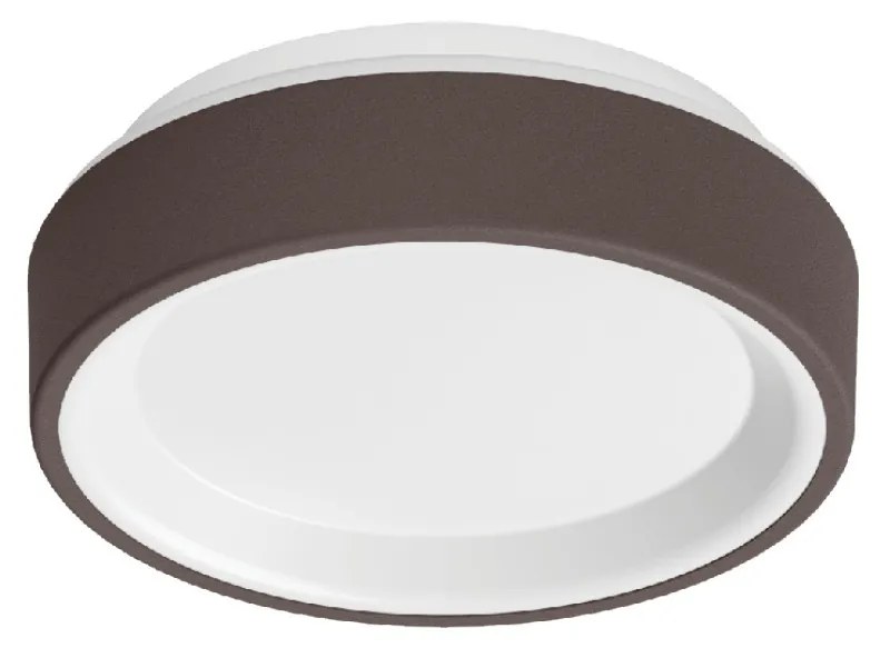 Linea Light Iside, hnědé stropní/nástěnné svítidlo, 10W LED 3000K, prům. 23,1cm