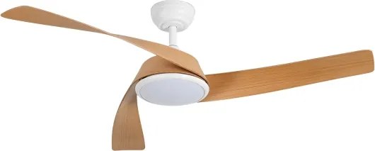 ZEVENTI - LED Stropní ventilátor AERYS LED/24W/230V Wi-Fi Tuya bílá/dub + DO