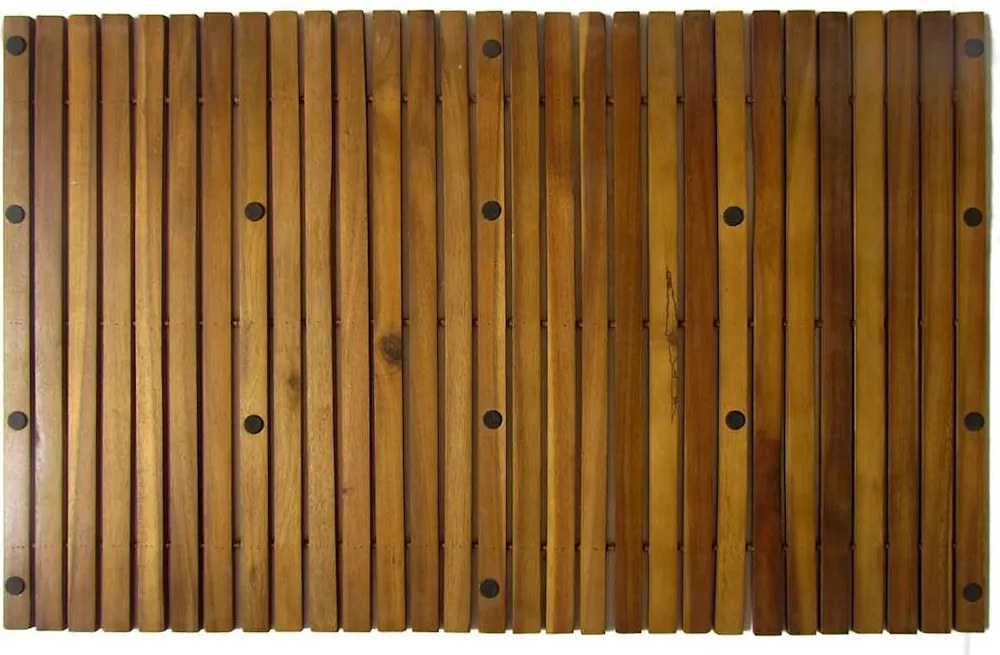 Koupelnová předložka 3 ks 80 x 50 cm akáciové dřevo 271769