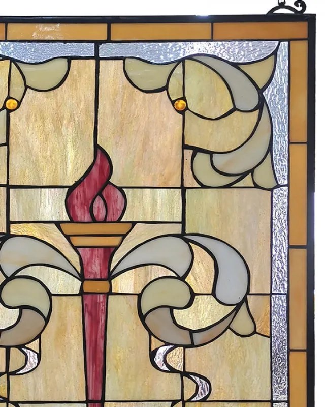 Vitrážový panel Tiffany Flambeau – 50x1x78 cm