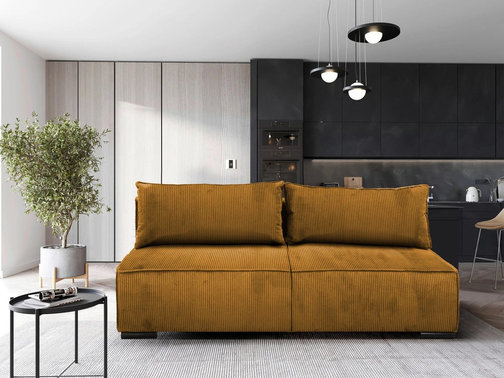 XXXLutz ROZKLÁDACÍ POHOVKA, textil, hořčicově žlutá MID.YOU - Rozkládací pohovky - 001574006304
