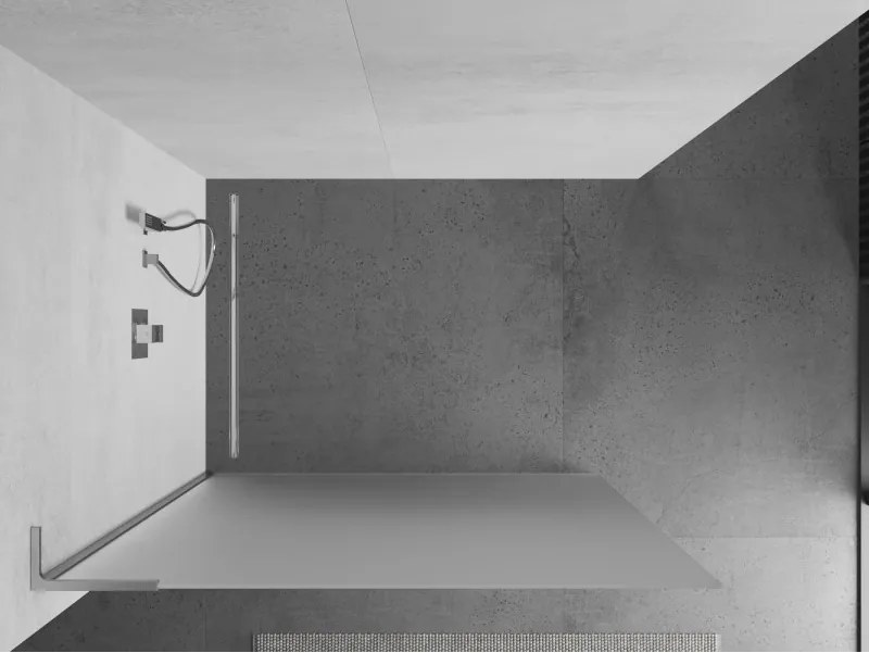 Mexen Kioto L, sprchová zástěna Walk-In 80 x 200 cm, 8mm sklo námraza, chromový profil, 800-080-103-01-30