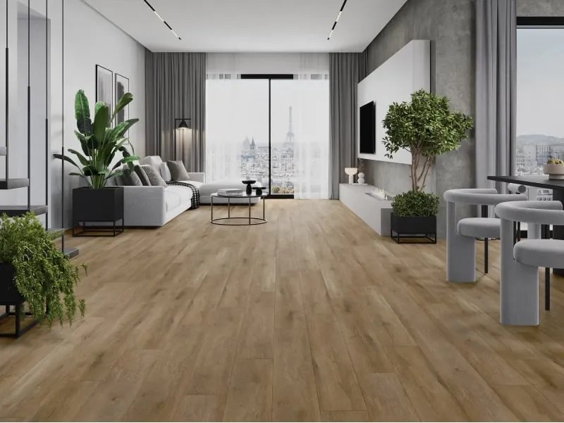 Mexen Long Creek vinylové panely 1240 x 182 mm SPC 6,5 mm, podložka IXPE 1,5 mm, 4 V-spára, Dub - F1050-1240-182-505-4V1-01