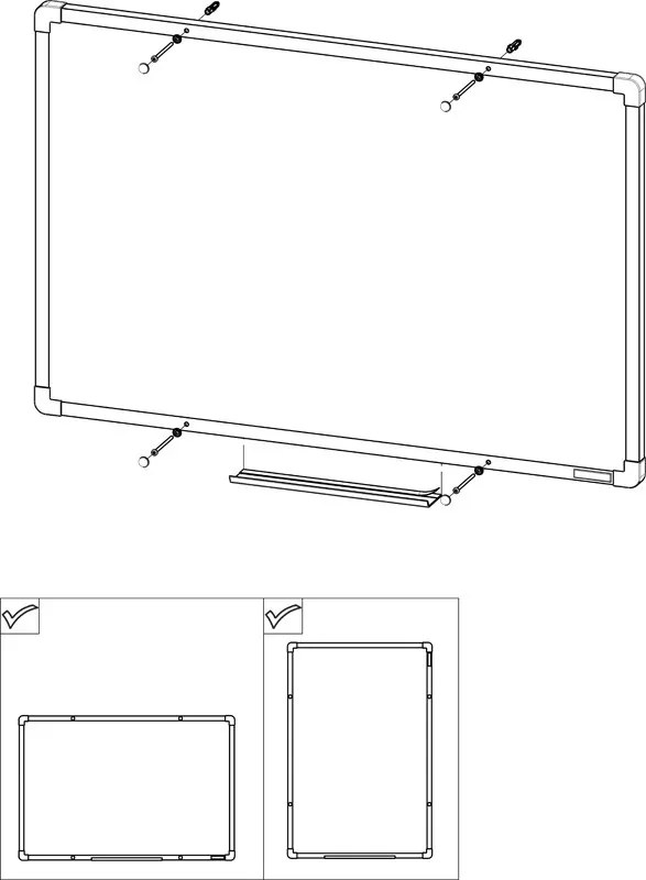 Korková nástěnka boardOK v hliníkovém rámu, 2000 x 1200 mm, eloxovaný rám