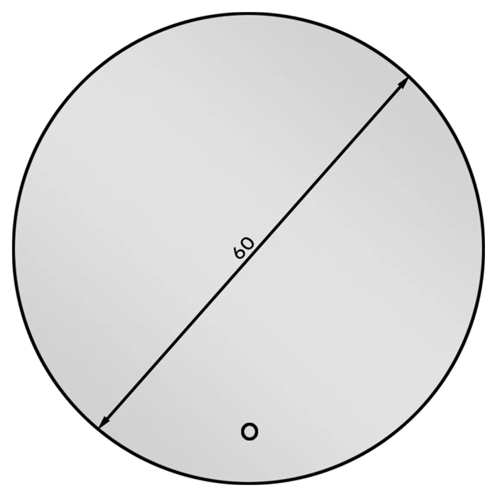 Eltap Zrcadlo Orandiu A s LED osvětlením ⌀60 cm, bílé
